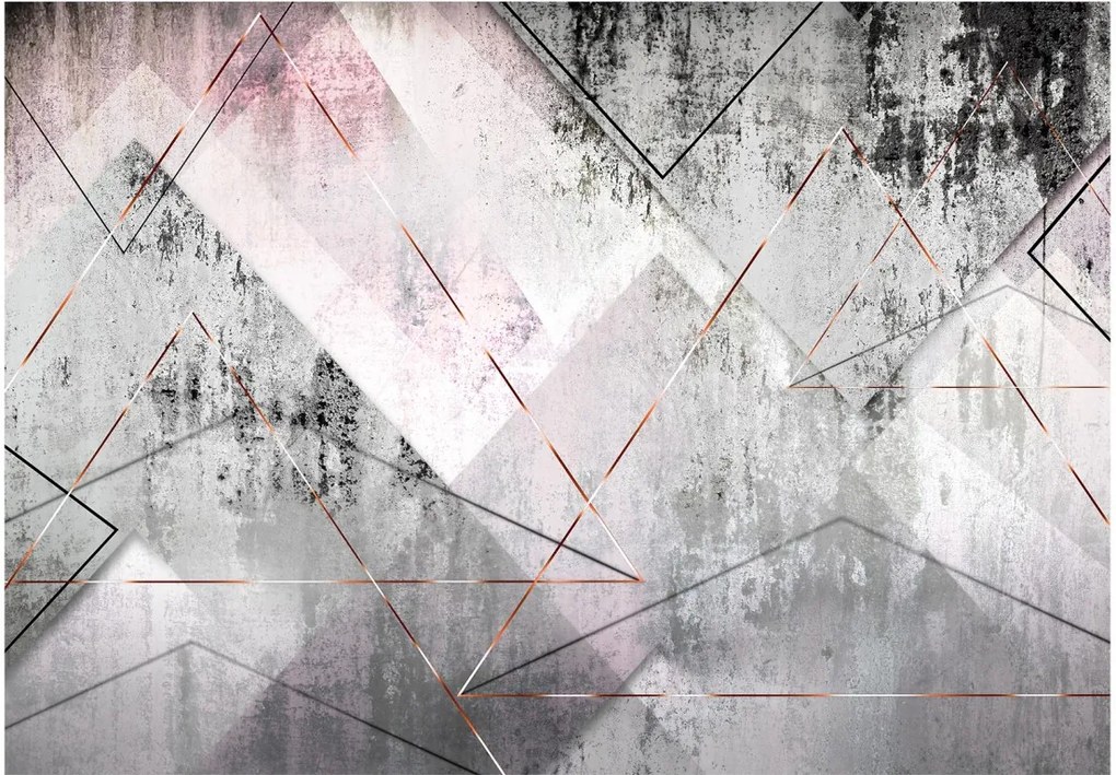 Tapeta trojúhelníková perspektiva (150x105 cm) - Murando DeLuxe