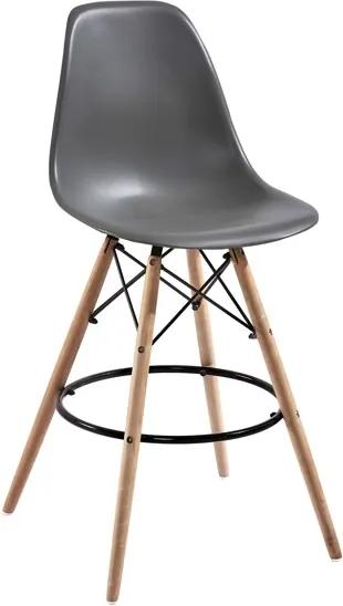 Židle barová  EMA šedá