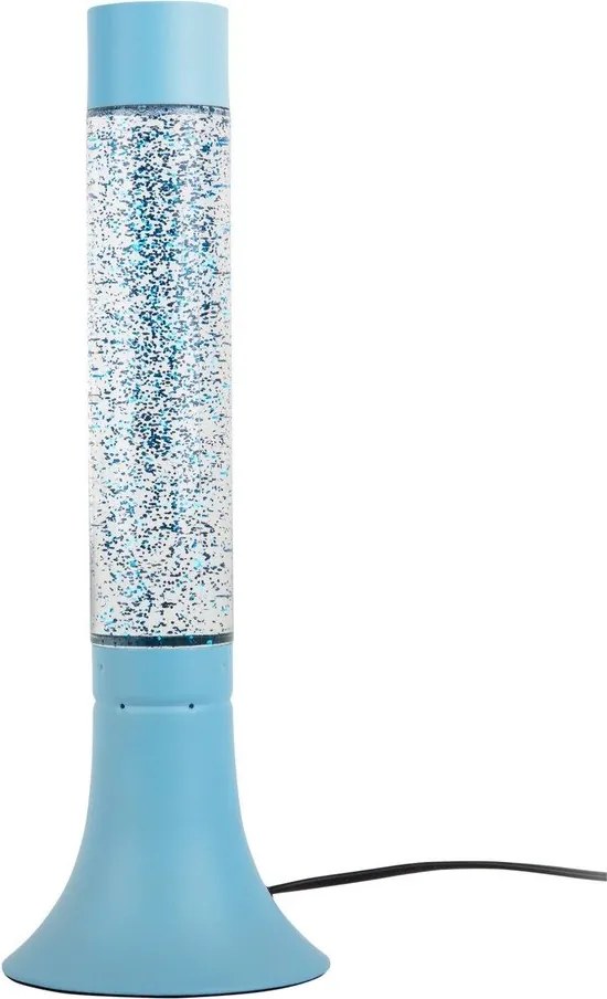 Modrá stolní lampa se skleněným stínidlem (výška 37,5 cm) Astro Glittler – Leitmotiv Biano.cz
