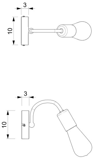 Nástěnná lampa DOW 1xE27/60W/230V bílá/zlatá