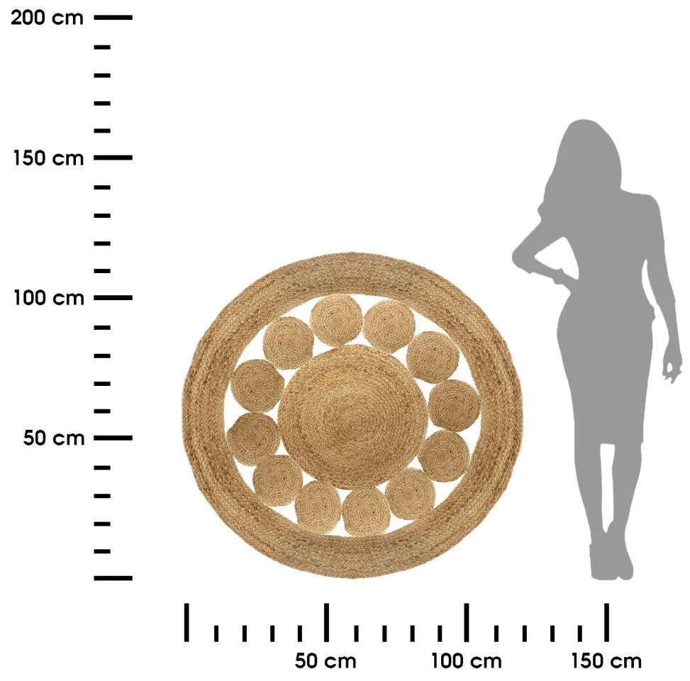 Koberec Lace, (fi) 120 cm, béžová