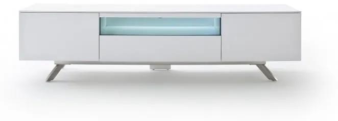 Inviro TV stolek ARIS 185cm bílý s  LED osvětlením