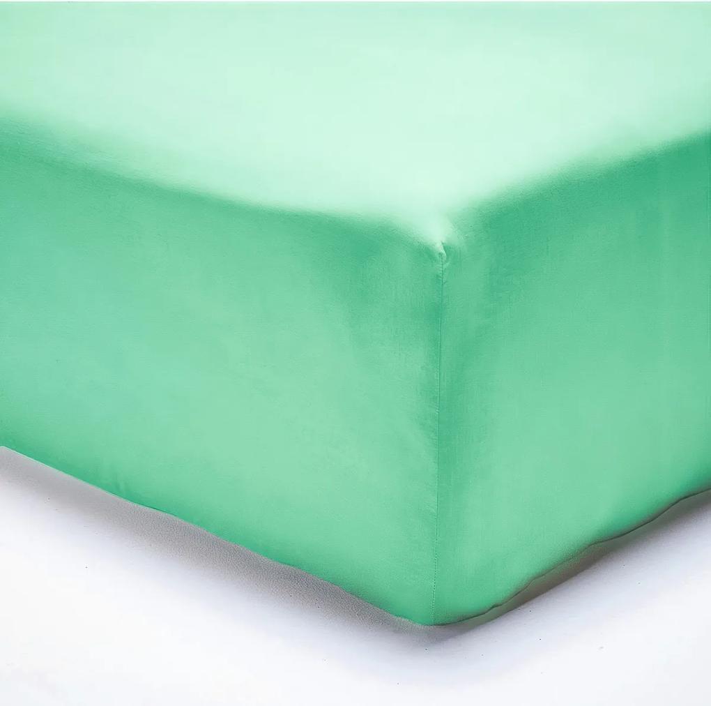 Polášek Jersey prostěradlo na vysokou matraci (až 30cm), 180x200cm, na dvoulůžko, zeleno-modré