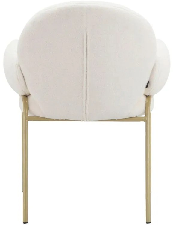 Danish style Jidelní židle Iwama Dining (SET 2 ks), textil, bílá