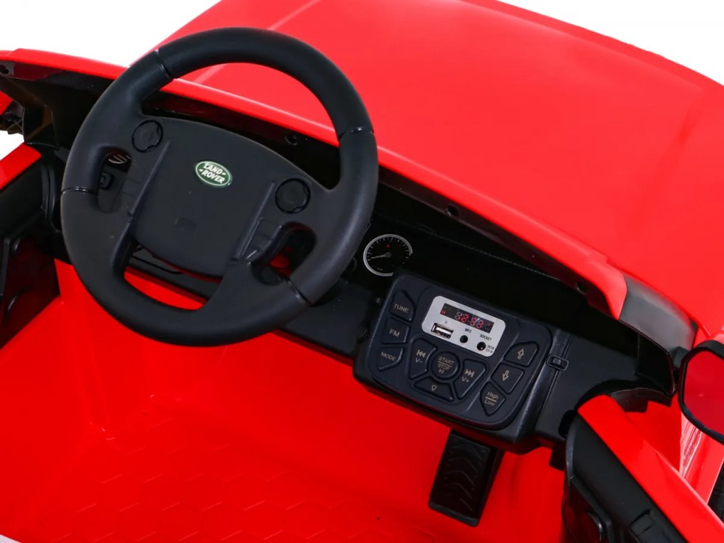 Ramiz Land Rover Discovery elektrické auto pro děti červené SUV + dálkové ovládání