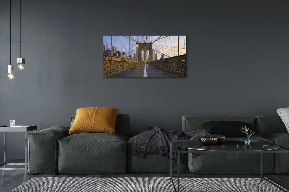Obrazy na plátně Sloupec most slunce 140x70 cm