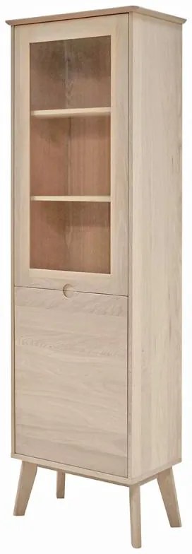 Danish style Vitrína / skříň s 2 dveřmi Milenium, 190 cm, dub, dub 5431
