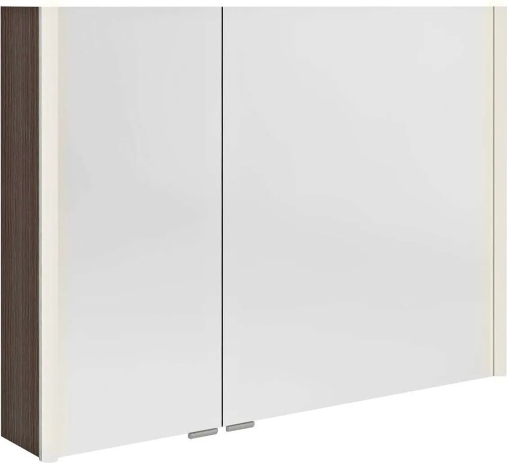 Sapho Alix - Zrcadlová skříňka s LED osvětlením 96x70x18 cm, 2x dvířka, borovice rustik AX196-0016