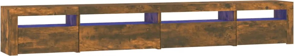 TV skříňka s LED osvětlením kouřový dub 270 x 35 x 40 cm 3152751