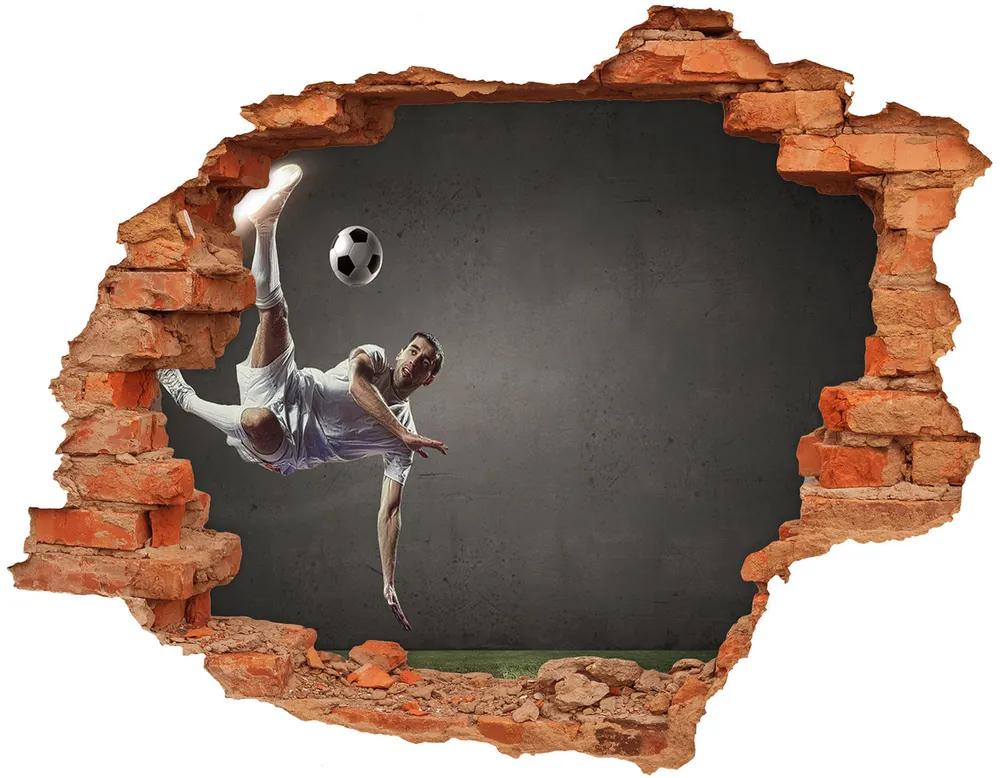 Wallmuralia Samolepící díra na stěnu nálepka Fotbalista 90x70 cm