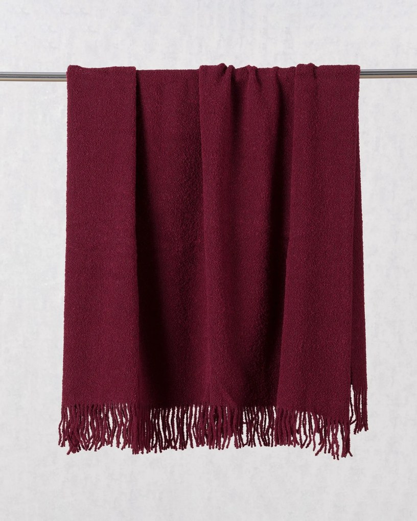 Pléd Boucle 140x200cm red wine