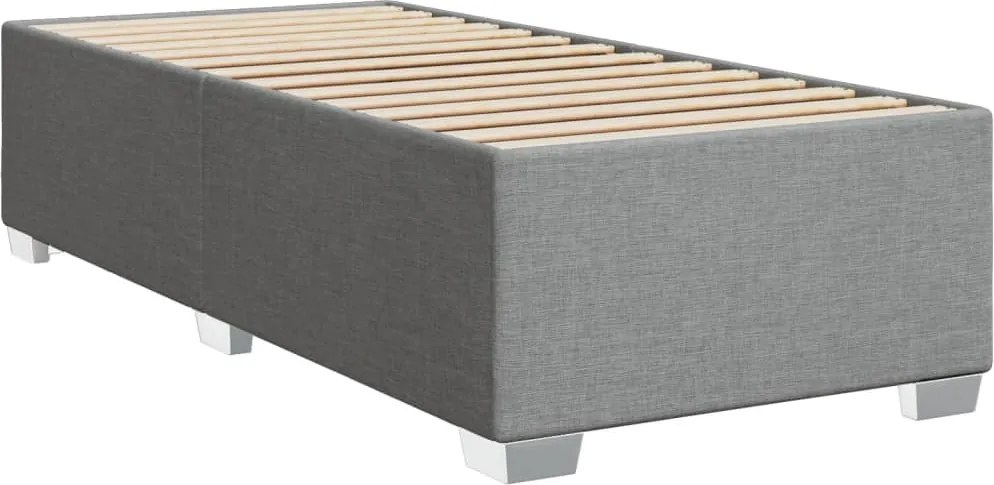 Rám postele bez matrace světle šedá 80 x 200 cm textil 3284429