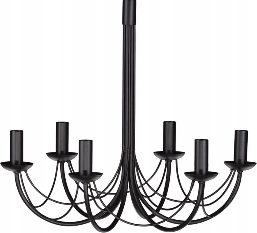 Závěsné stropní svítidlo E14x6 Perseo kov černá Kaja