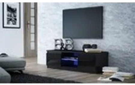 TV stolek LCD glass 140 cm černá lesklá