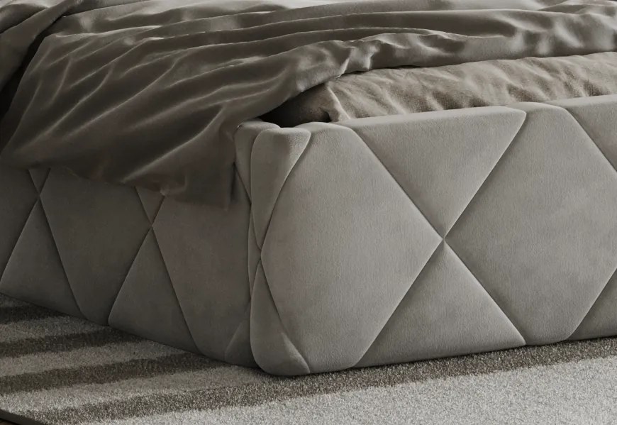 Postel LUKA 180x200 měděná s úložným prostorem