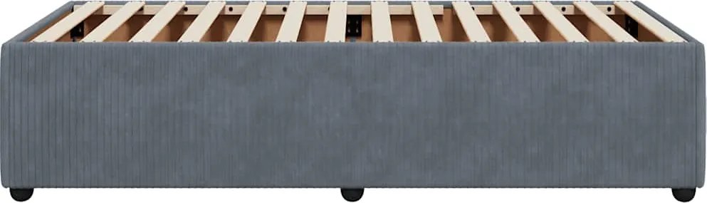 Rám postele bez matrace tmavě šedá 100 x 200 cm samet 3284989