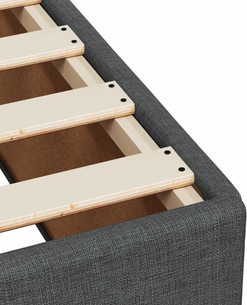 Rám postele bez matrace tmavě šedý 140 x 190 cm textil 3284472