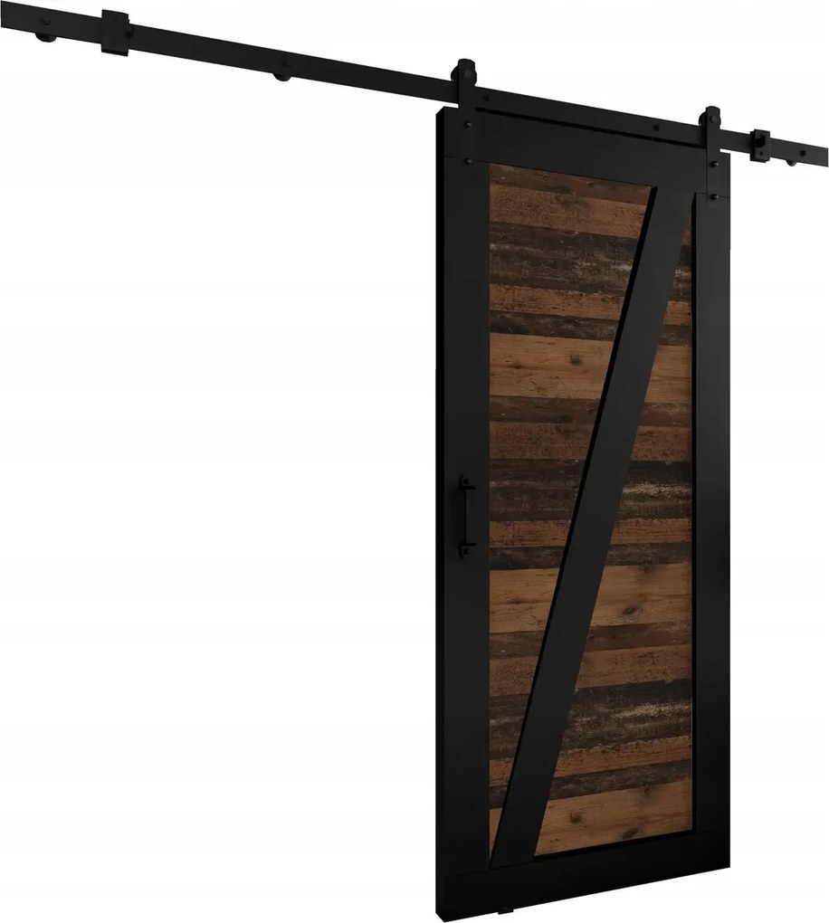 Posuvné dveře LOFT ADIO 3 černý + old style 80