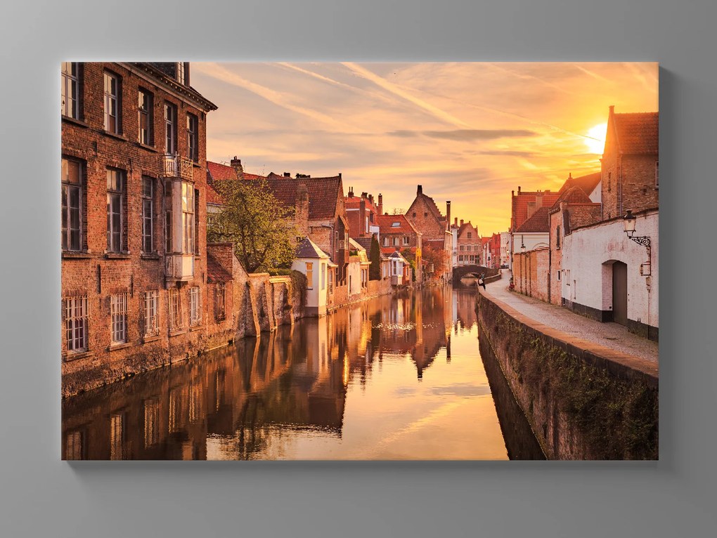 Obraz východ slunce nad městem Rozměr: 120 x 80 cm