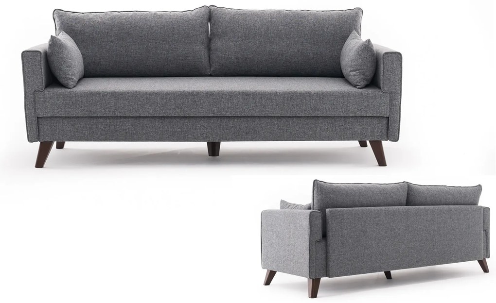 Hanah Home Rozkládací pohovka BELLA šedá 208 cm 825BLC1501