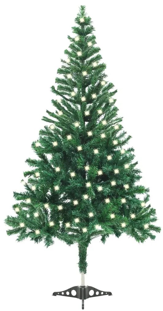3077401 vidaXL Umělý vánoční stromek s LED diodami a stojanem 120 cm 230 větví