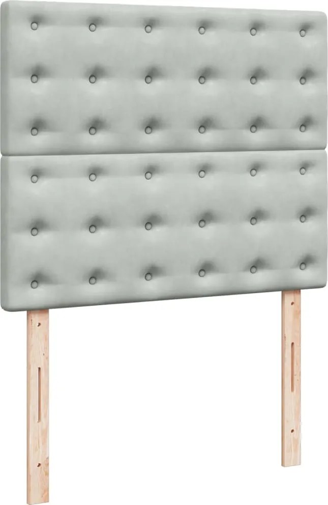 Box spring postel s matrací světle šedá 120 x 200 cm samet 3293194