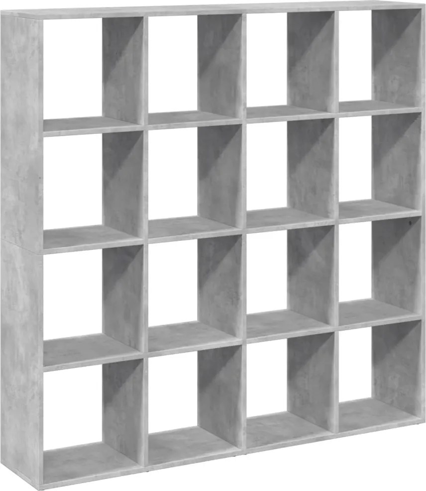 Knihovna betonově šedá 137,5 x 29 x 137,5 cm kompozitní dřevo 3310292