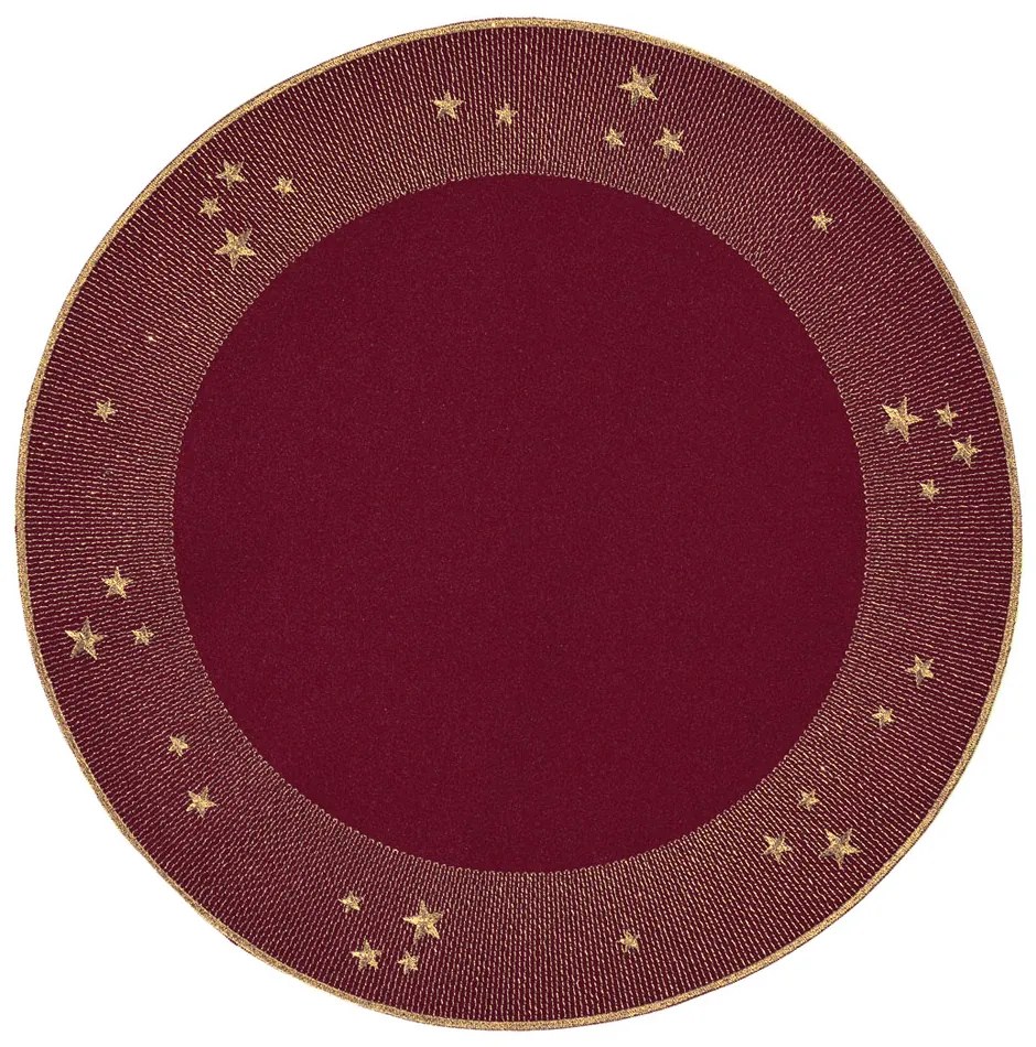 Sander Kulaté prostírání Starlight, 28 cm, burgundy 826944-26
