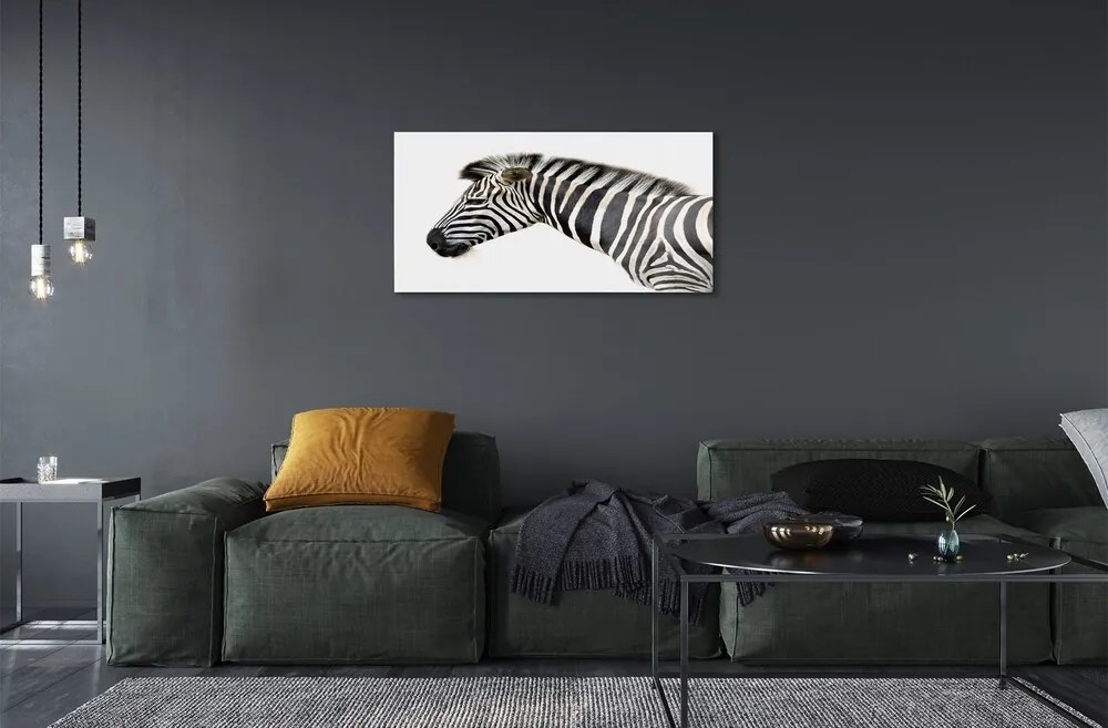 Obraz na skle zebra 140x70 cm