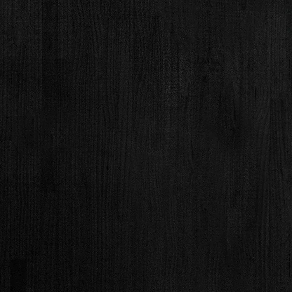 Petromila Knihovna se 3 policemi černá 80 x 30 x 105 cm masivní borovice