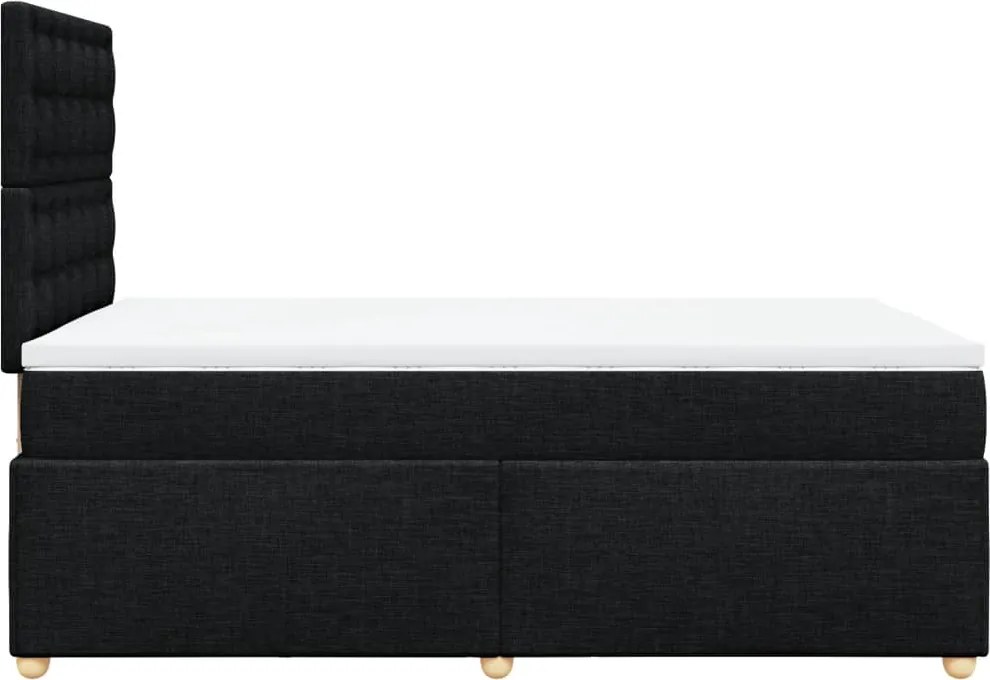 Box spring postel s matrací černá 120x200 cm textil 3291263