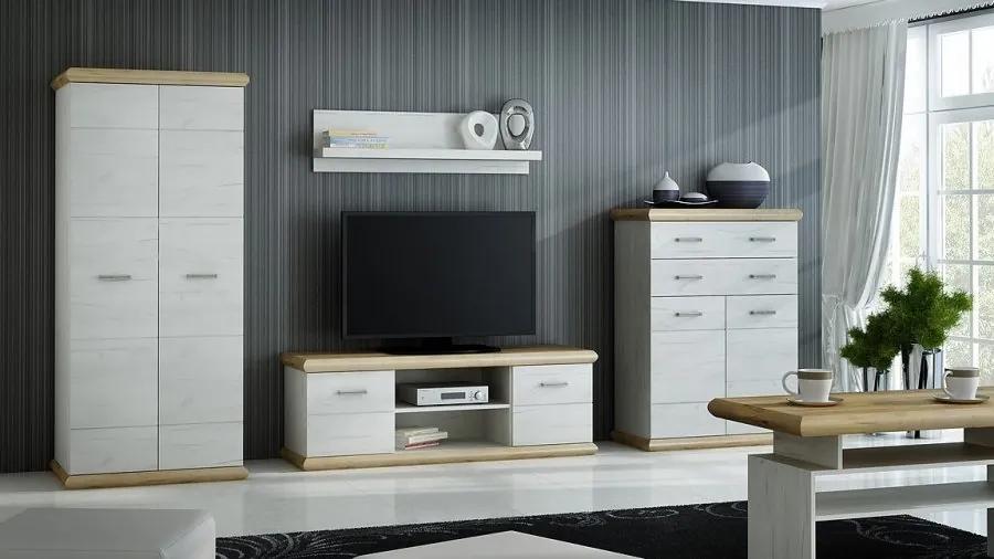 Casarredo - Komfort nábytek Televizní stolek KORA K11 divoký dub/bílá
