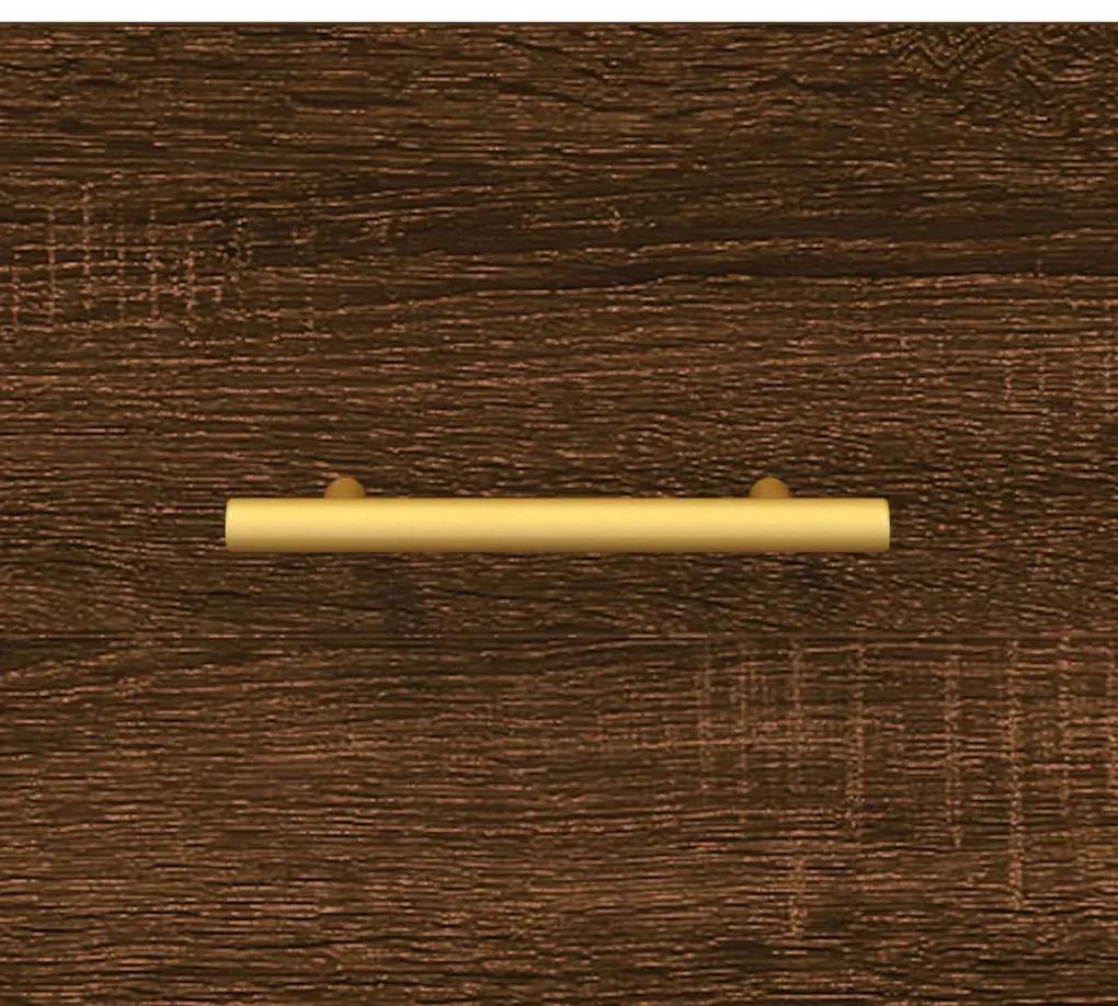 Skříň highboard hnědý dub 69,5 x 34 x 180 cm kompozitní dřevo,  3198656