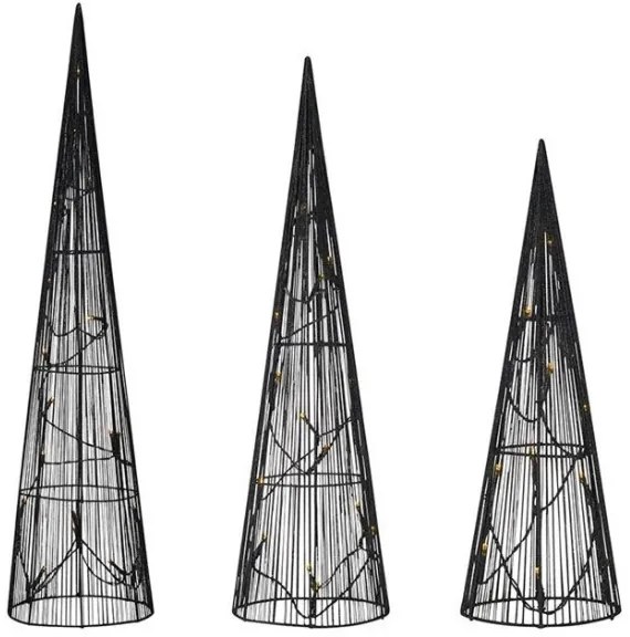 Markslöjd 705748 - SADA 3x LED Vánoční dekorace DUNGE LED/2,7W/4,5V černá