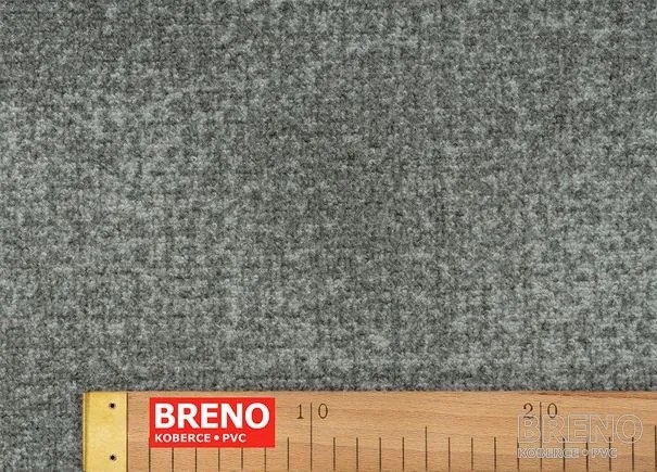 Breno Metrážový koberec VERIS 95 šedý, šíře 400 cm, Šedá