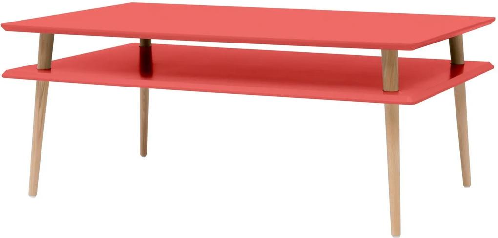 Ragaba Konferenční stolek Ilka Low, 110x70x45 cm, korálová/přírodní