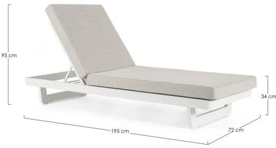BIZZOTTO Zahradní lehátko INFINITY bílé 0663429