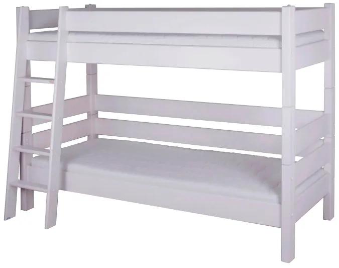 Gazel Sendy etážová postel 90 x 200 cm palanda 180 cm buk bílá