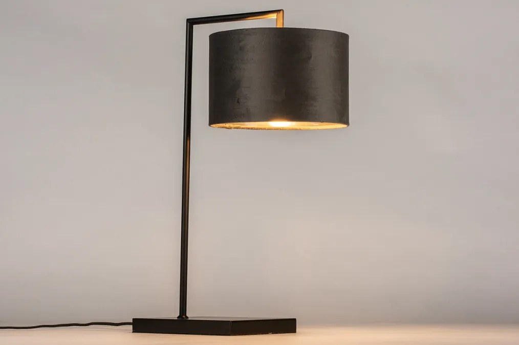 Stolní lampa Pallas Black and Silver