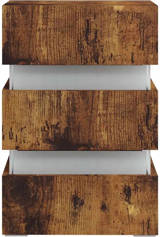 Noční stolek kouřový dub 45 x 35 x 67 cm kompozitní dřevo 326848