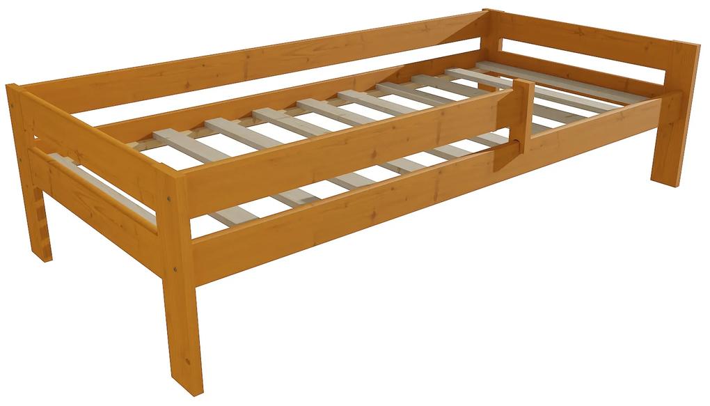 Vomaks Dětská postel DP 018 se zábranou Rozměr: 90 x 180 cm, Barva: moření olše