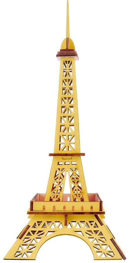 Woodcraft construction kit Woodcraft Dřevěné 3D puzzle Eiffelova věž žlutá