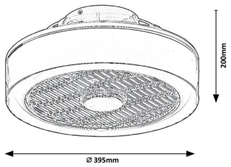 Rabalux - LED Stmívatelné stropní svítidlo s ventilátorem LED/30W/230V + DO