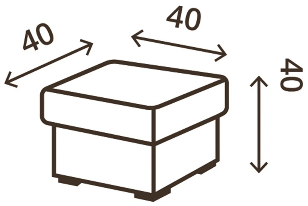 MK Lůžkoviny Napínací potah na taburet –⁠ Sebastian (2 ks)