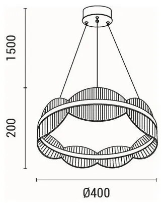 LED Lustr na lanku FIRENZE LED/48W/230V 3000K