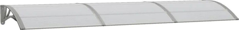 Vchodová stříška šedá 300 x 75 cm polykarbonát 153581