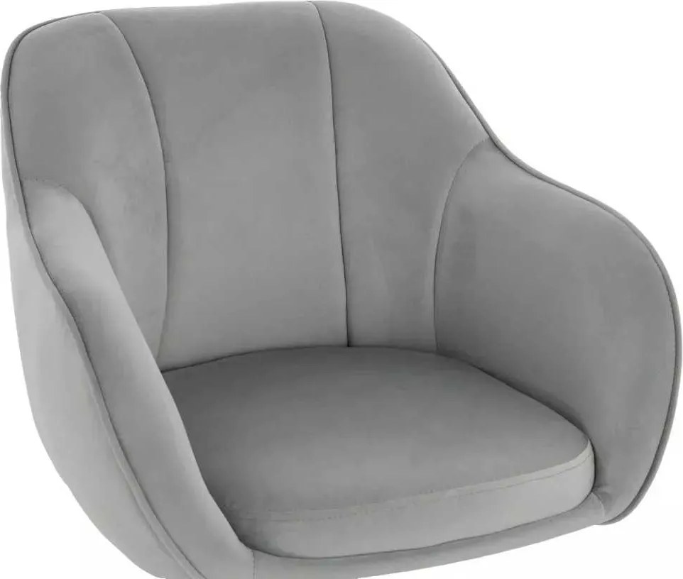 LuxuryForm DESIGN Barová židle AVOLA VELUR na stříbrné kulaté podstavě - světle šedá
