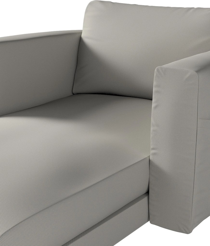 Potah na IKEA Norsborg šezlong s loketními opěrkami barva šedá látka pletený vzor