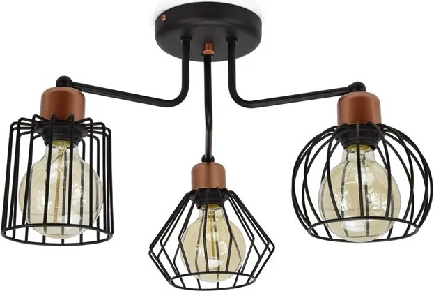 Lampa Stropní Svítidlo Loft Edison z drátu 720-3