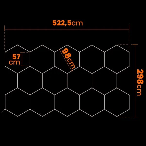 LED Stropní svítidlo LED/570W/85-265V 4000K 522x298 cm CRI 90 IP44 bílá